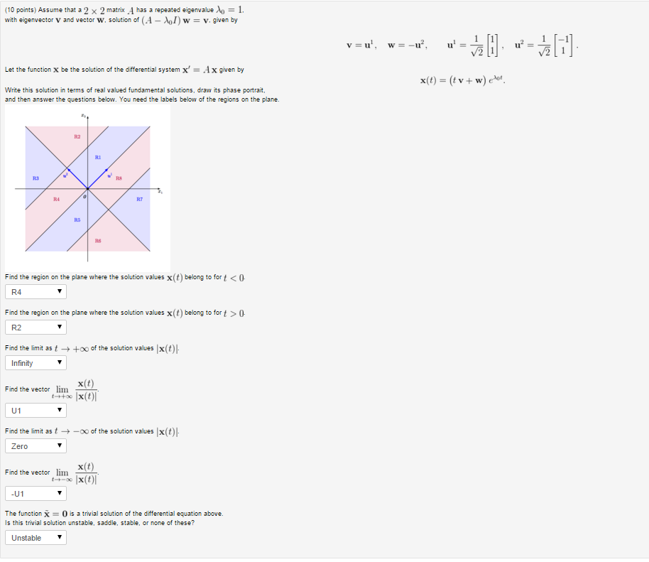 Solved Assume That A 2 Times 2 Matrix A Has Eigenvalues And