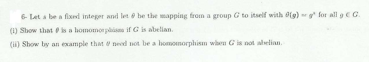 Solved Let s be a fixed integer and let. theta be the map pi | Chegg.com