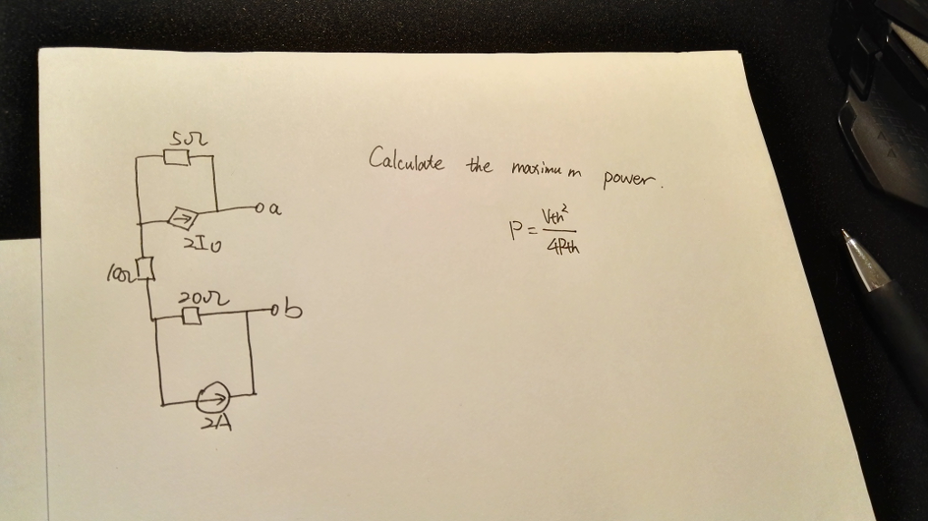 Solved Calculate the maximum power. P = Vth^2/4Pth | Chegg.com