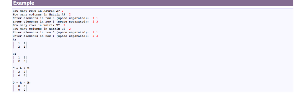 Part | -- Matrix (85 pts) Complete the following | Chegg.com