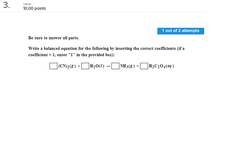 Solved Be sure to answer all parts. Write a balanced | Chegg.com