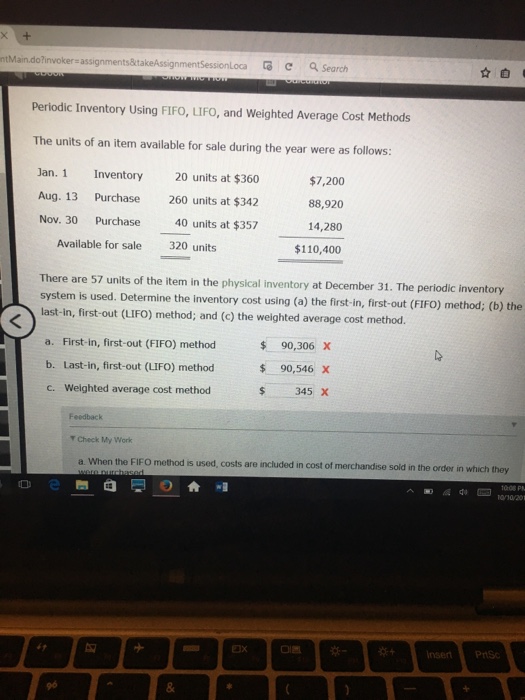 Solved There are 57 units of the item In the physical | Chegg.com