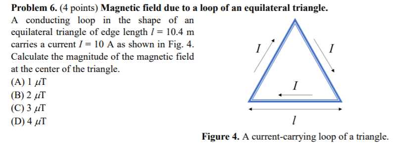 Solved A Conducting Loop In The Shape Of An Equilateral