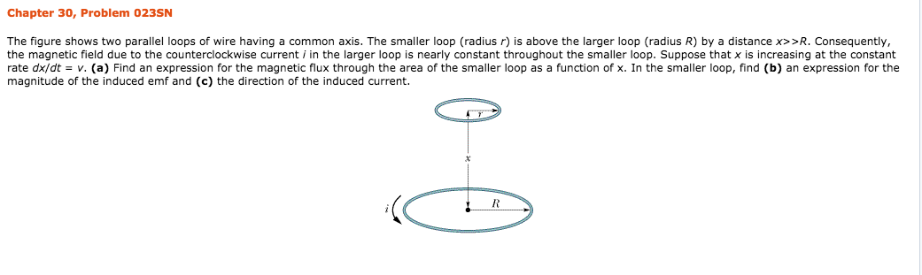Solved The figure shows two parallel loops of wire having a | Chegg.com