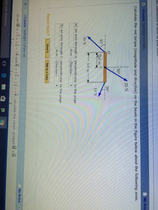 Solved Calculate the net torque (magnitude and direction) on | Chegg.com