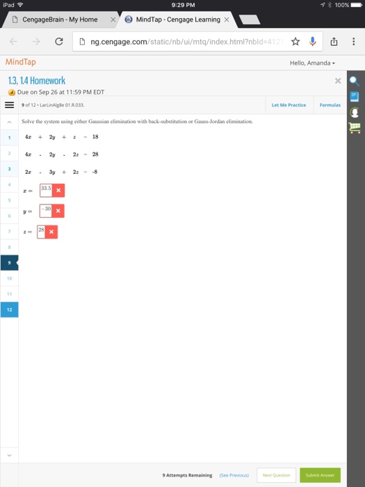 Solved Solve the system using either Gaussian elimination | Chegg.com Solved Solve the system using either Gaussian elimination | Chegg.com