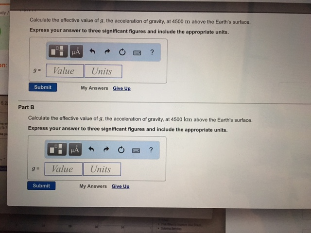 Solved Calculate the effective value of g, the acceleration | Chegg.com