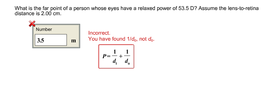Solved What is the far point of a person whose eyes have a | Chegg.com
