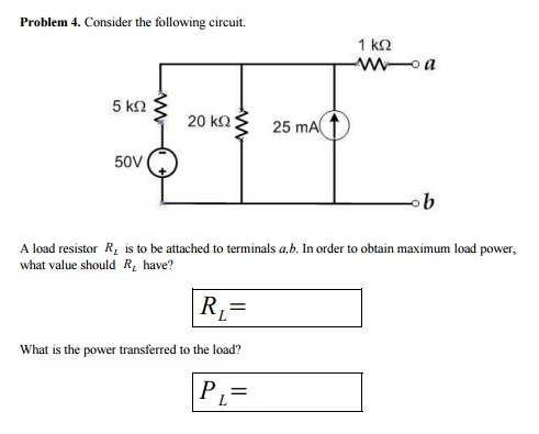 Solved Problem 4. Consider the following circuit. 25 m 5OVC | Chegg.com