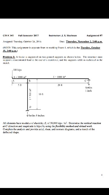 solve using flexibility method. | Chegg.com