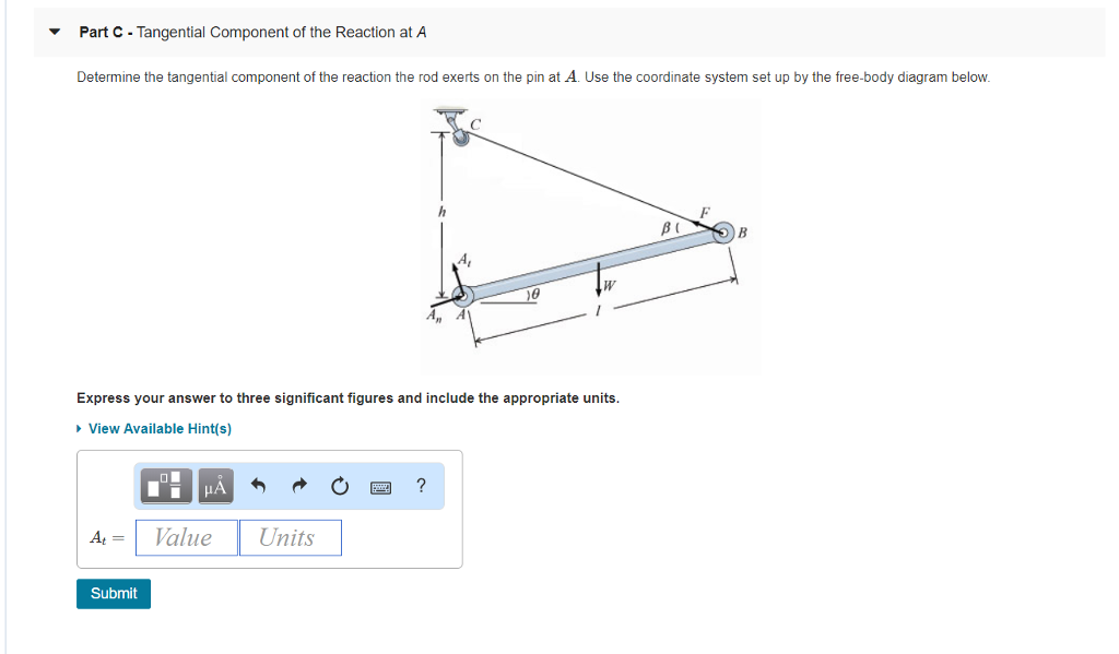 Solved Learning Goal: Part A Angular Acceleration of the Rod | Chegg.com