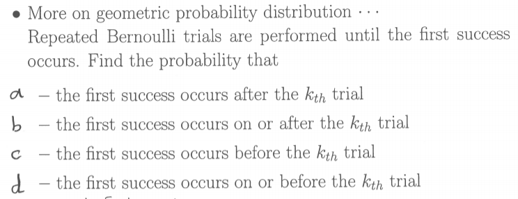 Solved More on geometric probability distribution Repeated | Chegg.com