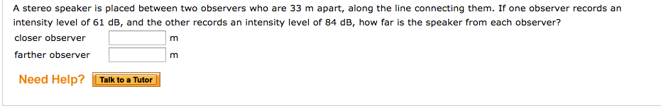 Solved A stereo speaker is placed between two observers | Chegg.com
