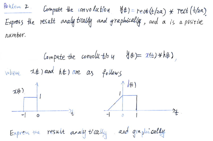 Solved Compute the convolution y(t) = rect (t/2a) * rect | Chegg.com