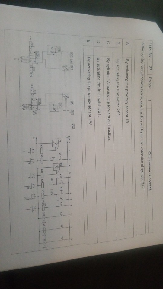 Task No 27 Points In the control circuit shown below, | Chegg.com