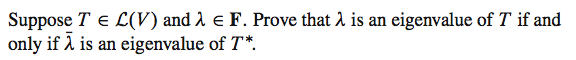 Solved Suppose T elementof L(V) and lambda elementof F. | Chegg.com