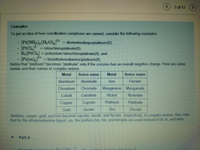 Solved Naming Coordination Compounds Course ConstantsI | Chegg.com