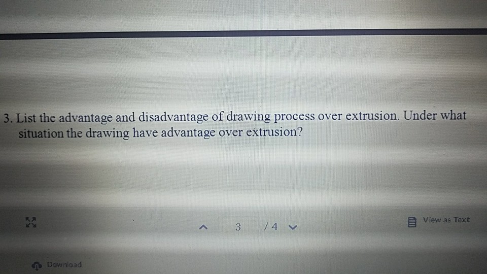 Solved 3. List the advantage and disadvantage of drawing | Chegg.com