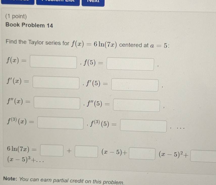 Solved Sec8.7: Problem 3 Previous Problem List Next (1 | Chegg.com