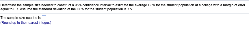Solved Determine the sample size needed to construct a 95% | Chegg.com