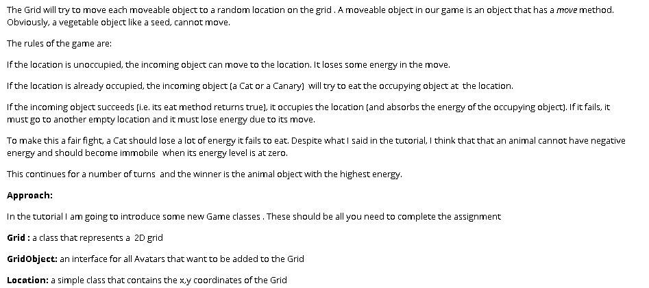 JAVA 2D GRID GAME I need to create a 2D grid game | Chegg.com