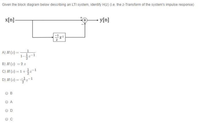 Solved A discrete linear time invariant system has an | Chegg.com