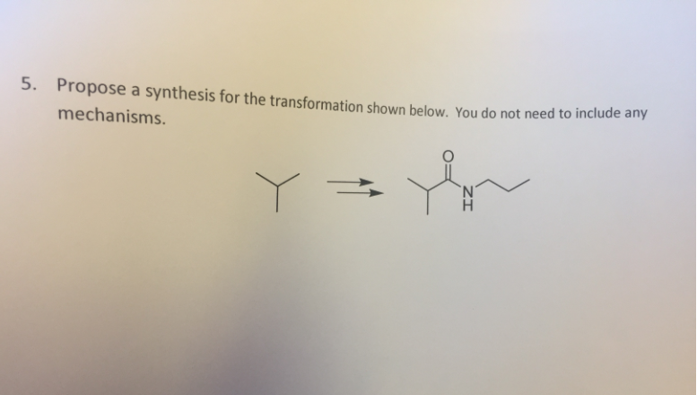 Solved Propose a synthesis for the transformation shown | Chegg.com