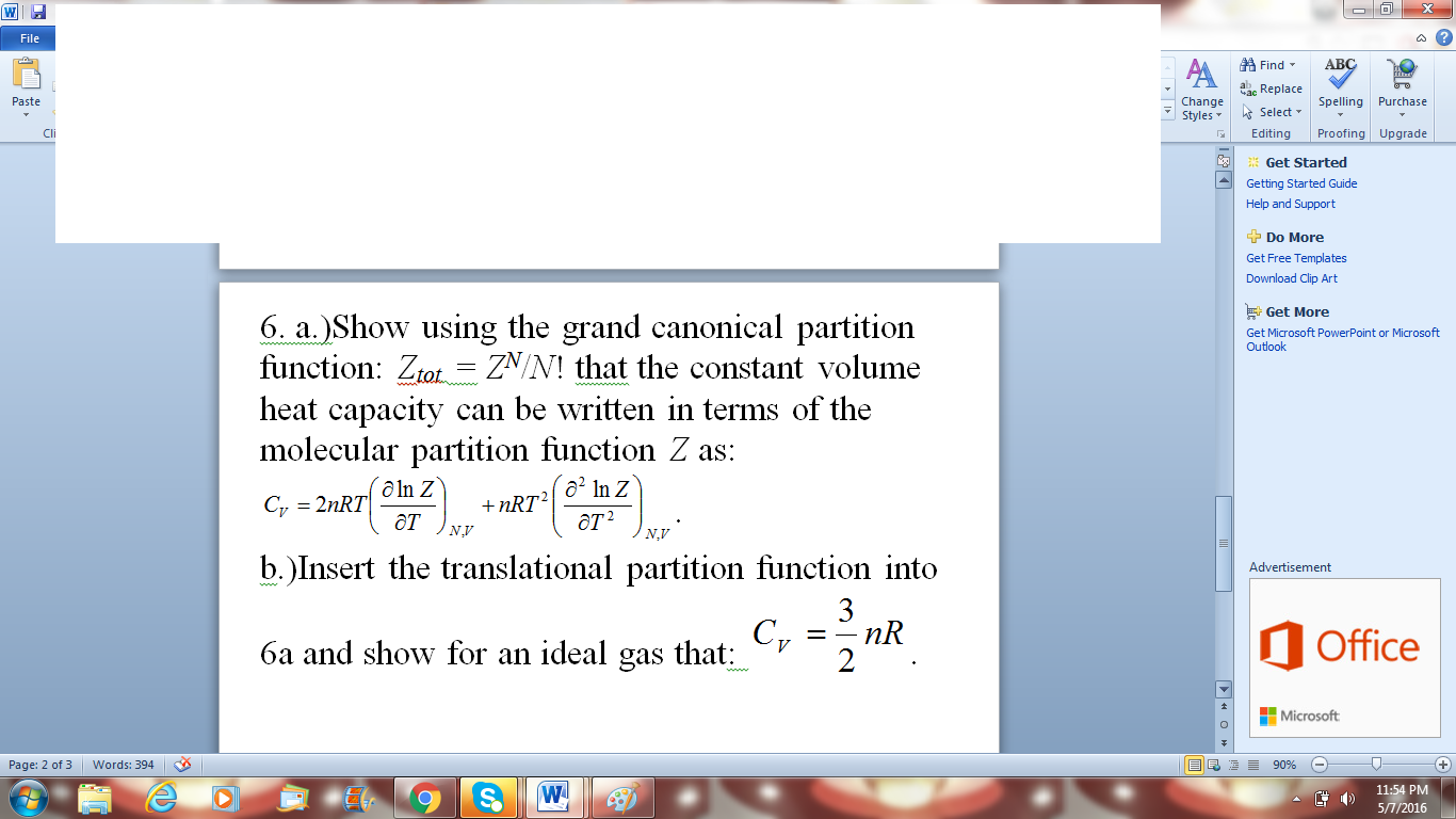 Show using the grand canonical partition function: | Chegg.com