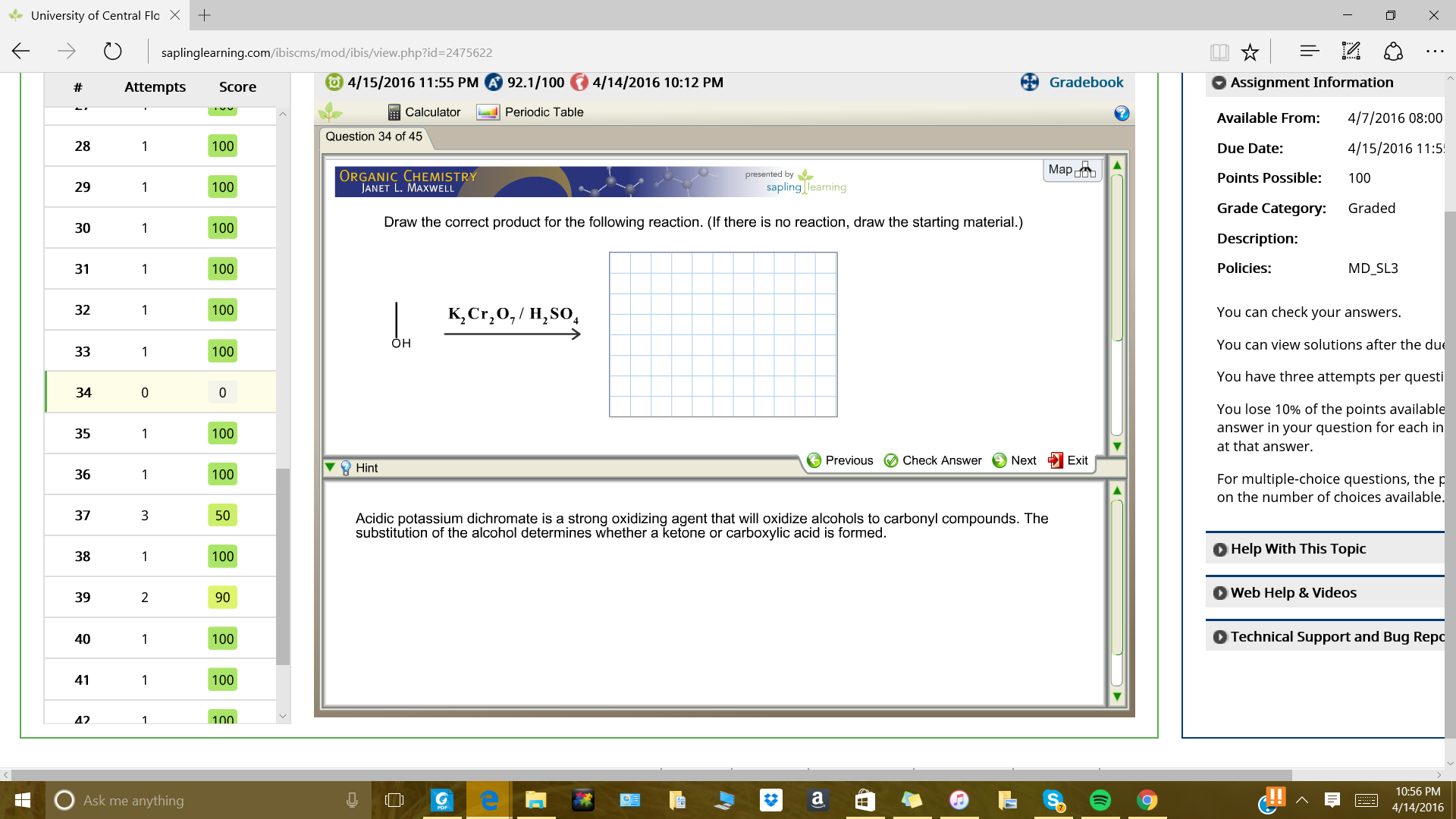 Solved Draw The Correct Product For The Following Reaction