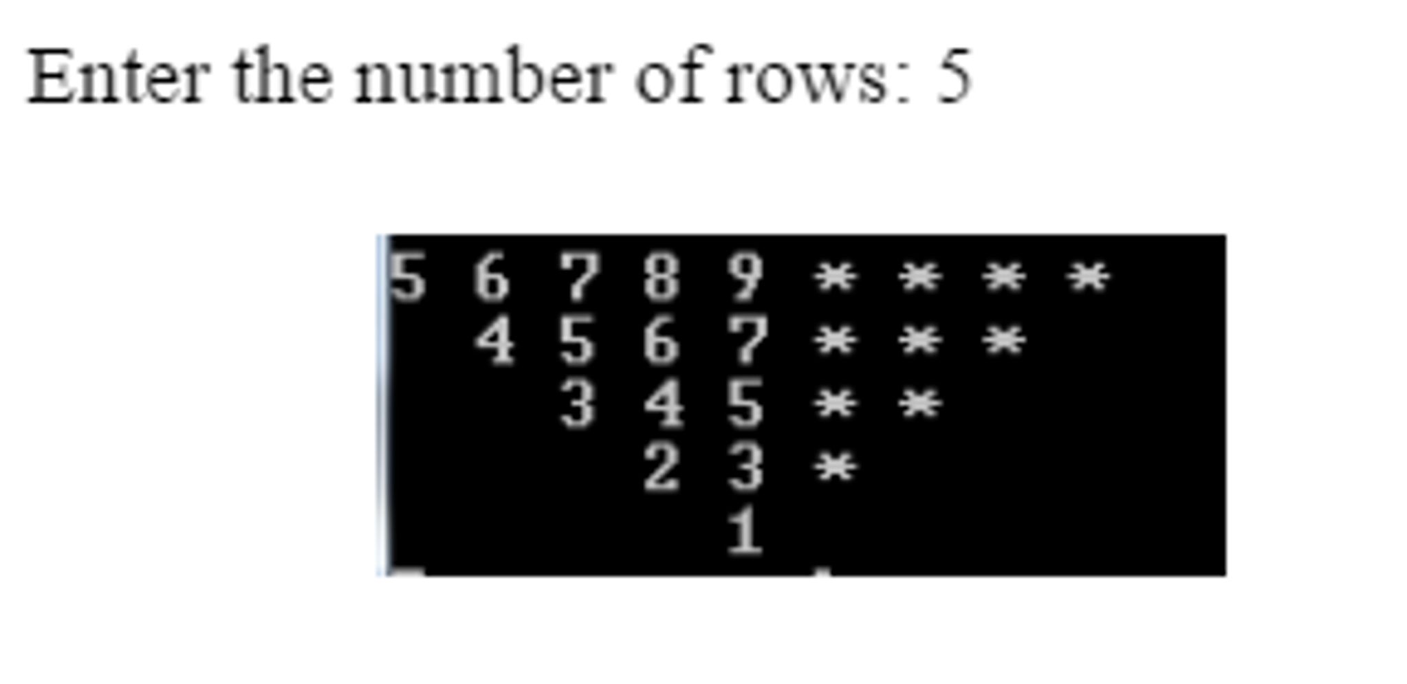 Solved Write a C program to display the following | Chegg.com