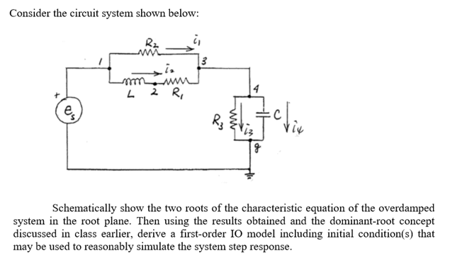 Solved Consider the circuit system shown below: | Chegg.com