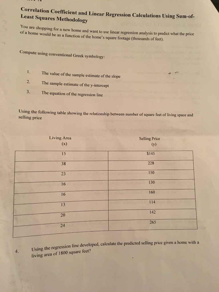 Solved CORRELATION COEFFICIENT ANALYSIS AND LINEAR | Chegg.com