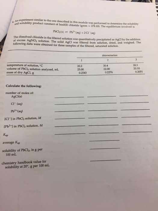 An experiment similar to the one described is this | Chegg.com