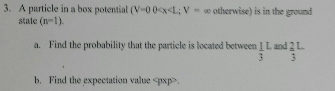 Expectation Value Of X 2 Particle In A Box Expectation Values Of X X 2