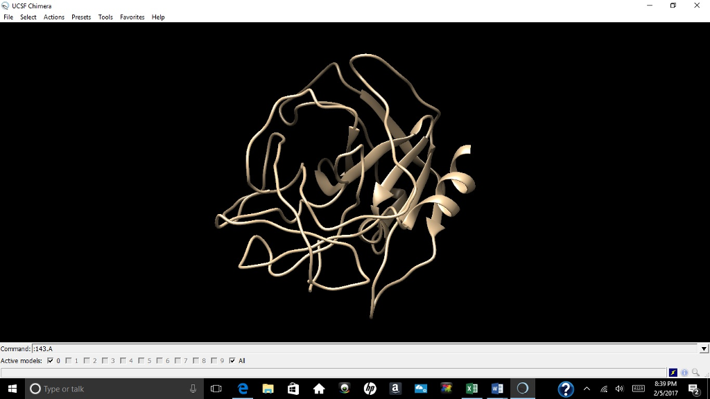 UCSF Chimera File Select Actions Presets Too | Chegg.com