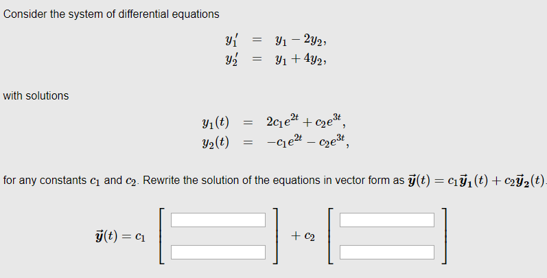 Solved Consider the system of differential equations yf with | Chegg.com