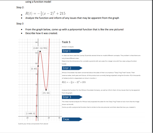 Solved using a function model Step 2 R(t) -2)215 *Analyze | Chegg.com