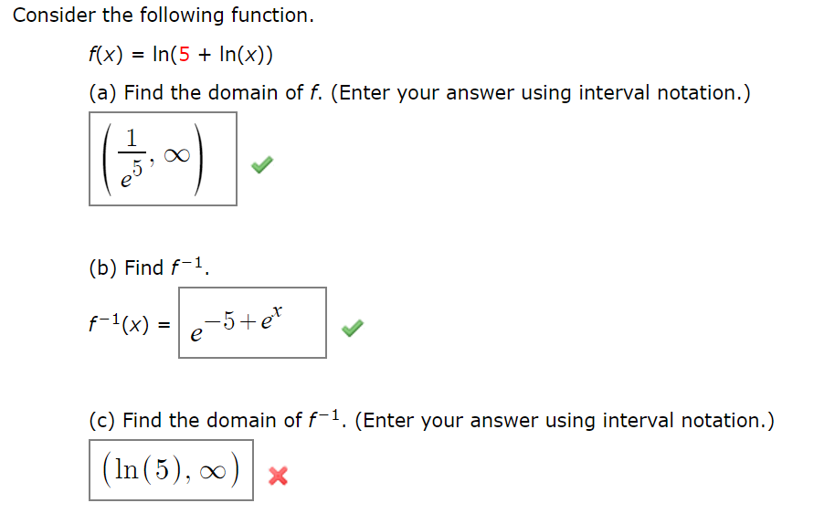 Solved Consider the following function. f(x) = ln(5 + | Chegg.com