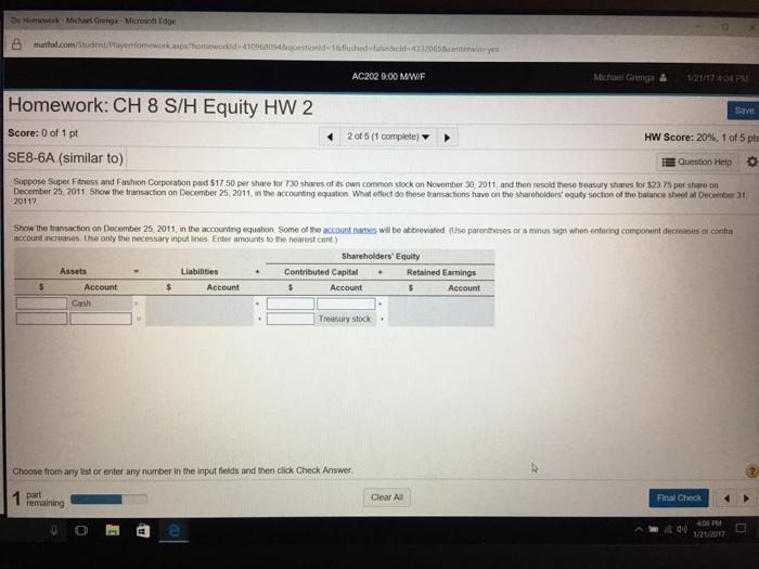 Solved Do Homework Michael Grenga Microsoft Edge e | Chegg.com