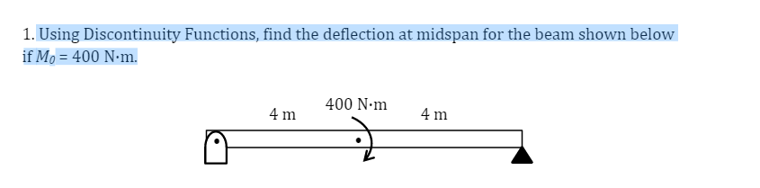 Solved Using Discontinuity Functions, find the deflection at | Chegg.com