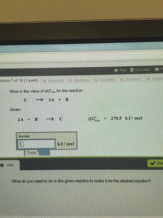 Solved What is the value of Delta G degree r times n for the | Chegg.com