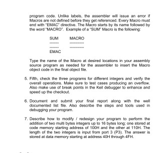 Subroutines and Macros LAB1-Using (Part 1, 2, and 3) | Chegg.com