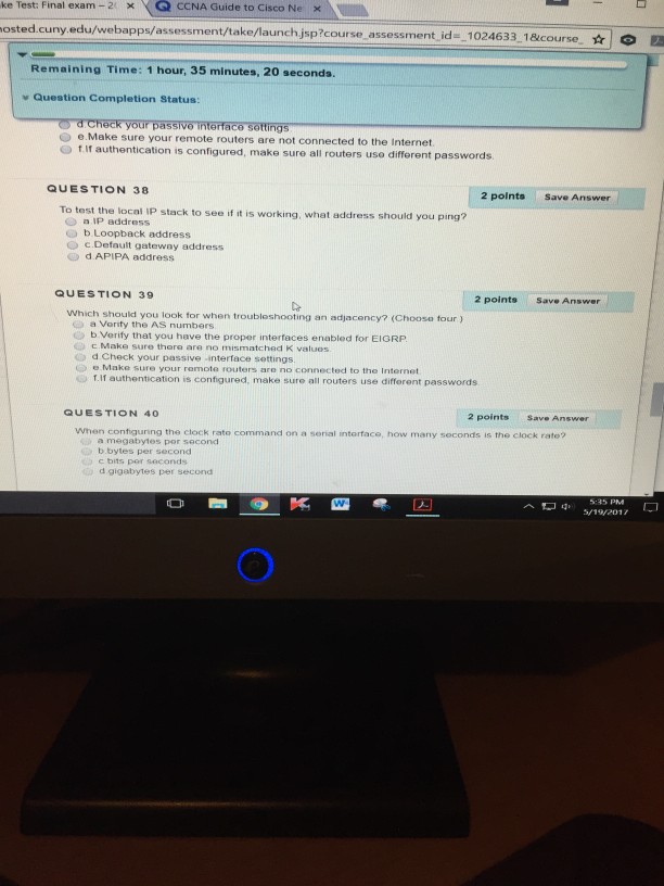Solved CCNA Guide to Cisco Ne bbhosted cuny edu/webapps | Chegg.com