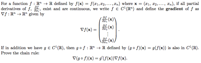 Solved For a function f :Rn → R defined by f(x) = f(zi,22, | Chegg.com