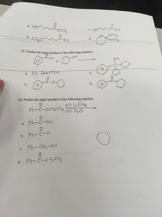 Solved Predict the major product of the following reaction. | Chegg.com