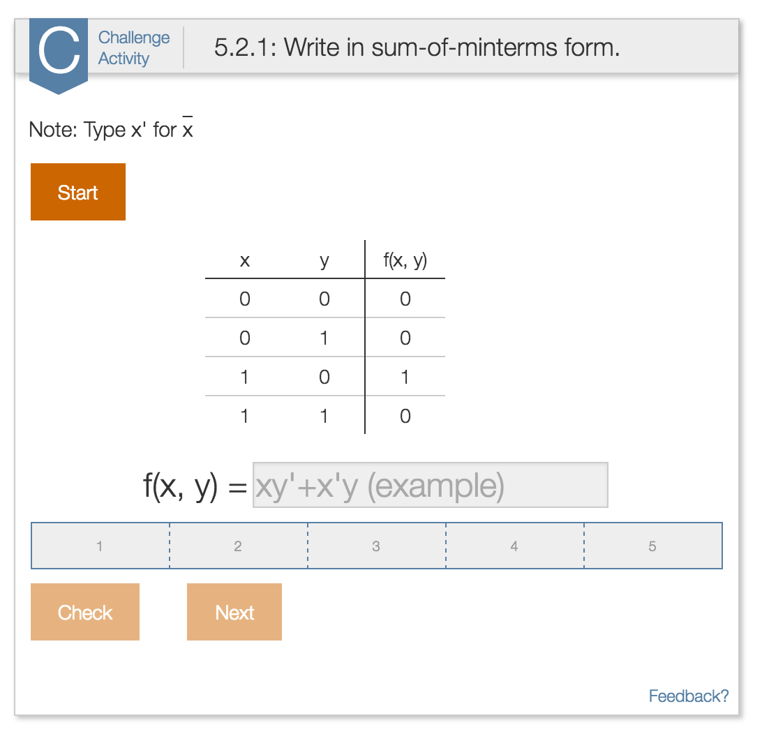 Solved Cosuenge 5.2.1: Wite in sum-of-minterms form. | Chegg.com