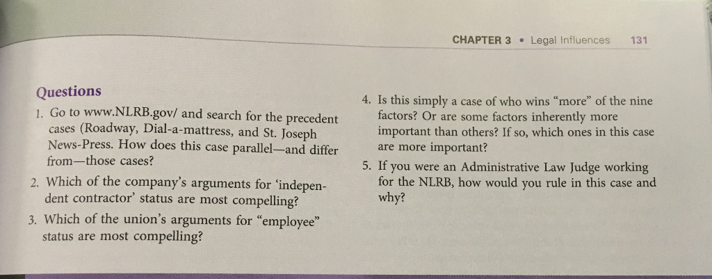 From book The Labor Relations Process 11th | Chegg.com