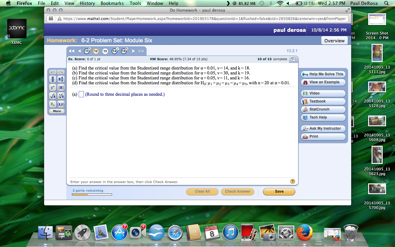 mathxl homework answers