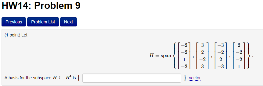 Solved HW14: Problem 9 PreviouS Problem List Next (1 point) | Chegg.com