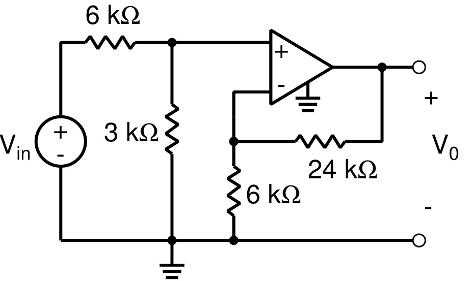Solved Find the relationship between + V0 and Vin assuming | Chegg.com